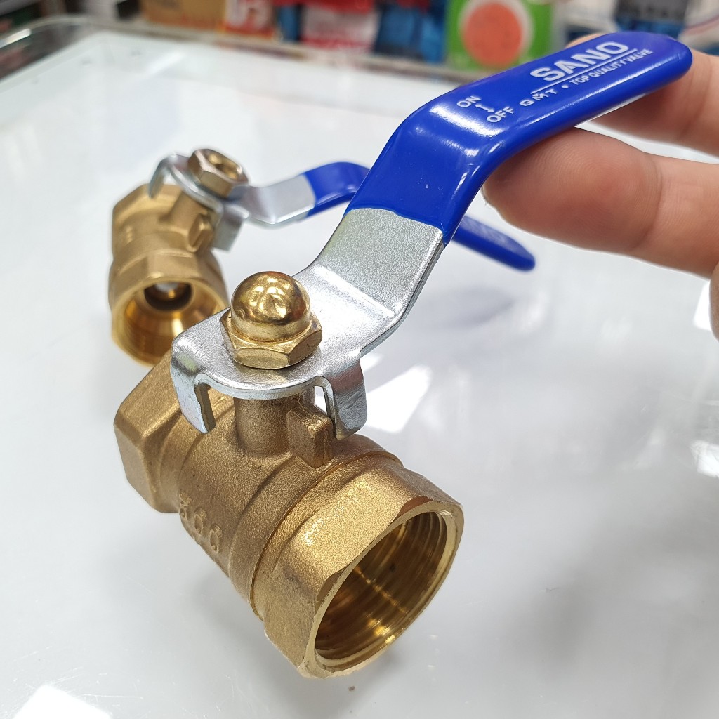 Van nước thau phi 21, phi 27, phi 34, khóa bi tay gạt 2 đầu ren trong Sano | Shopee Việt Nam