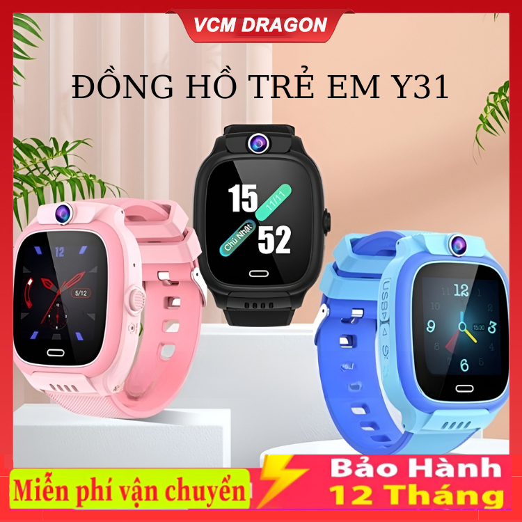 Đồng Hồ Thông Minh Trẻ Em Y31 Bản 2023 Hỗ Trợ Kháng Nước, Nghe Gọi, Định Vị. Lắp Sim Nghe Gọi ...