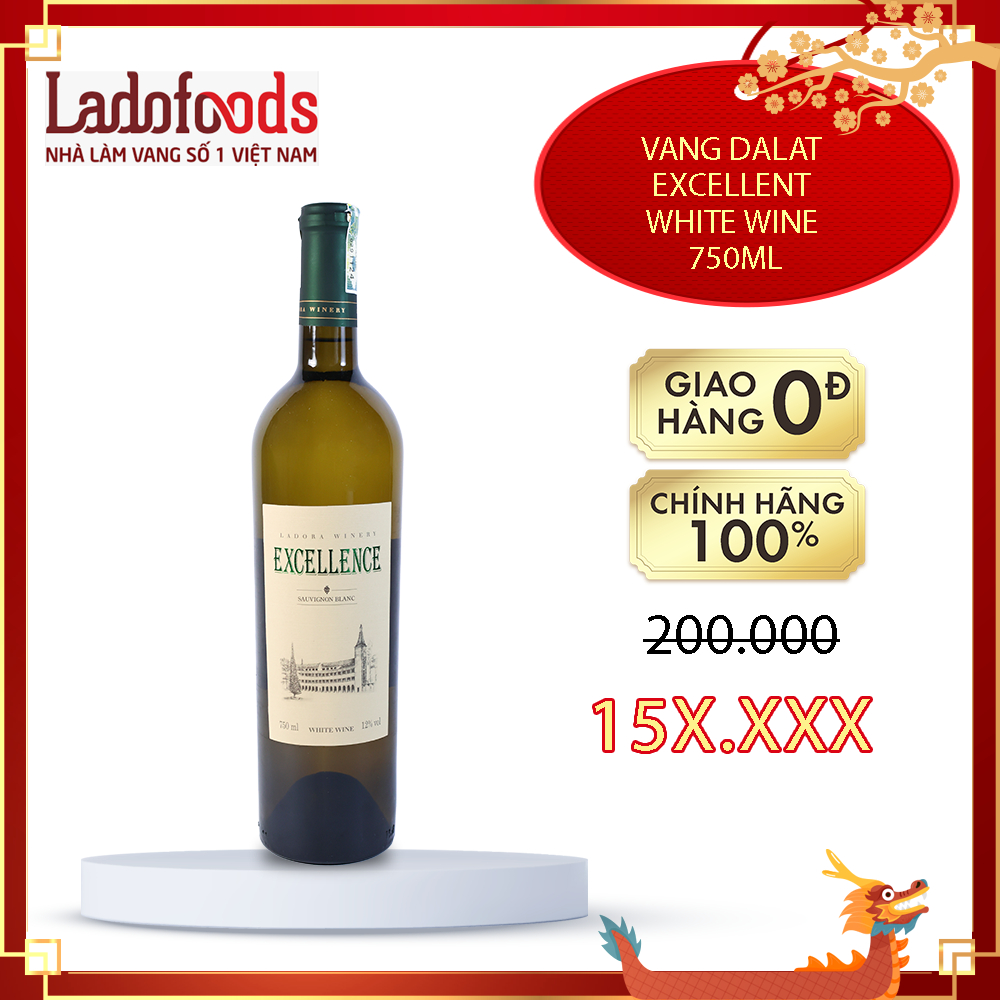 Vang Đà Lạt Excellence White Wine 750ml | Shopee Việt Nam
