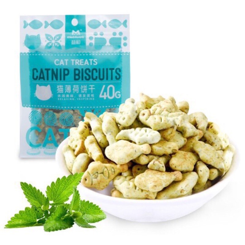 Bánh cá Catnip Biscuits Matchwell bánh thưởng hỗ trợ tiêu lông cho mèo Pet1989 | Shopee Việt Nam