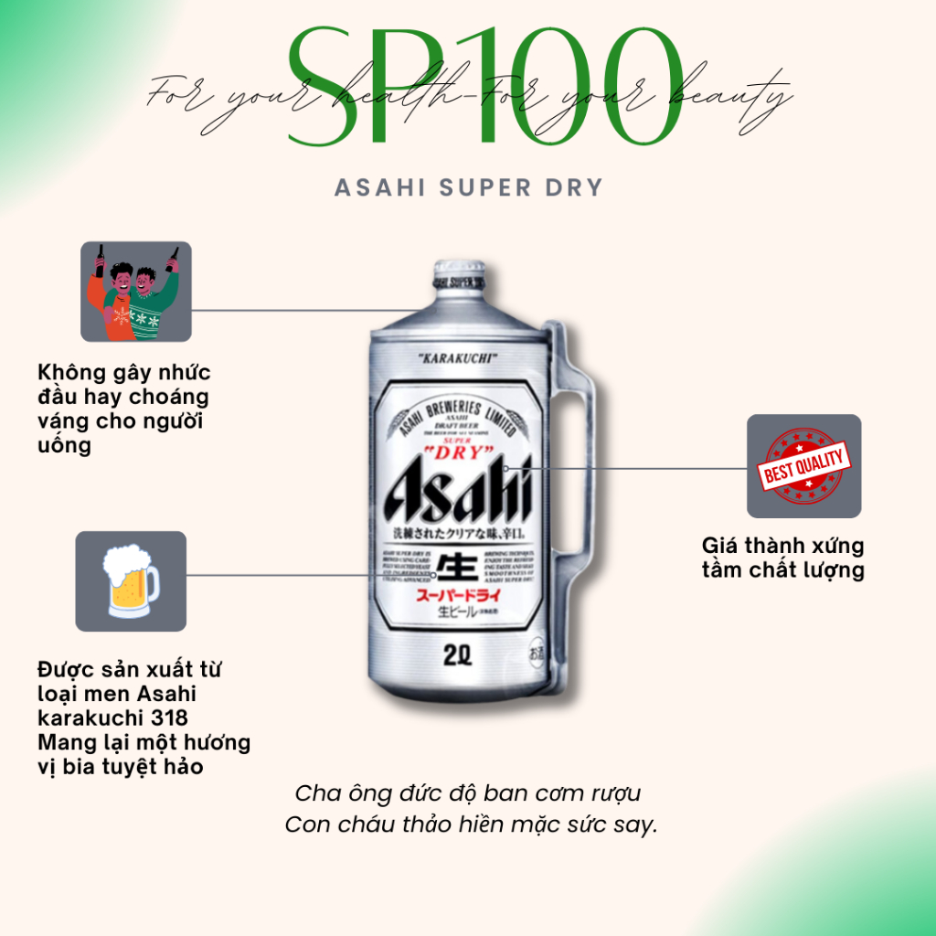 Bia Asahi Super Dry Can 2L Nhật Bản | Shopee Việt Nam