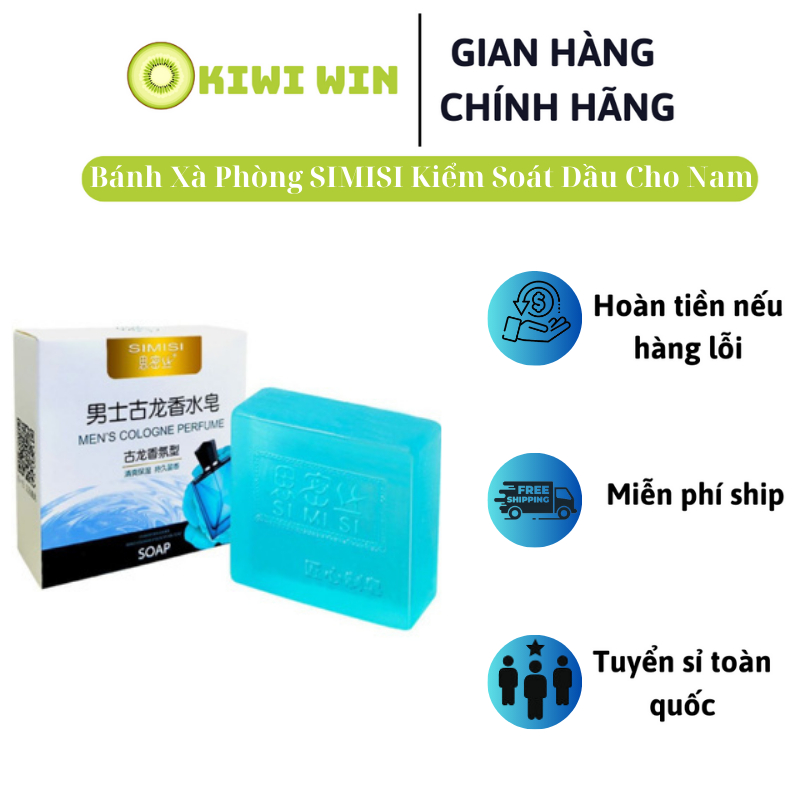 COMBO 5 Bánh Xà Phòng SIMISI Kiểm Soát Dầu Cho Nam Kèm Túi Lưới Hương ...