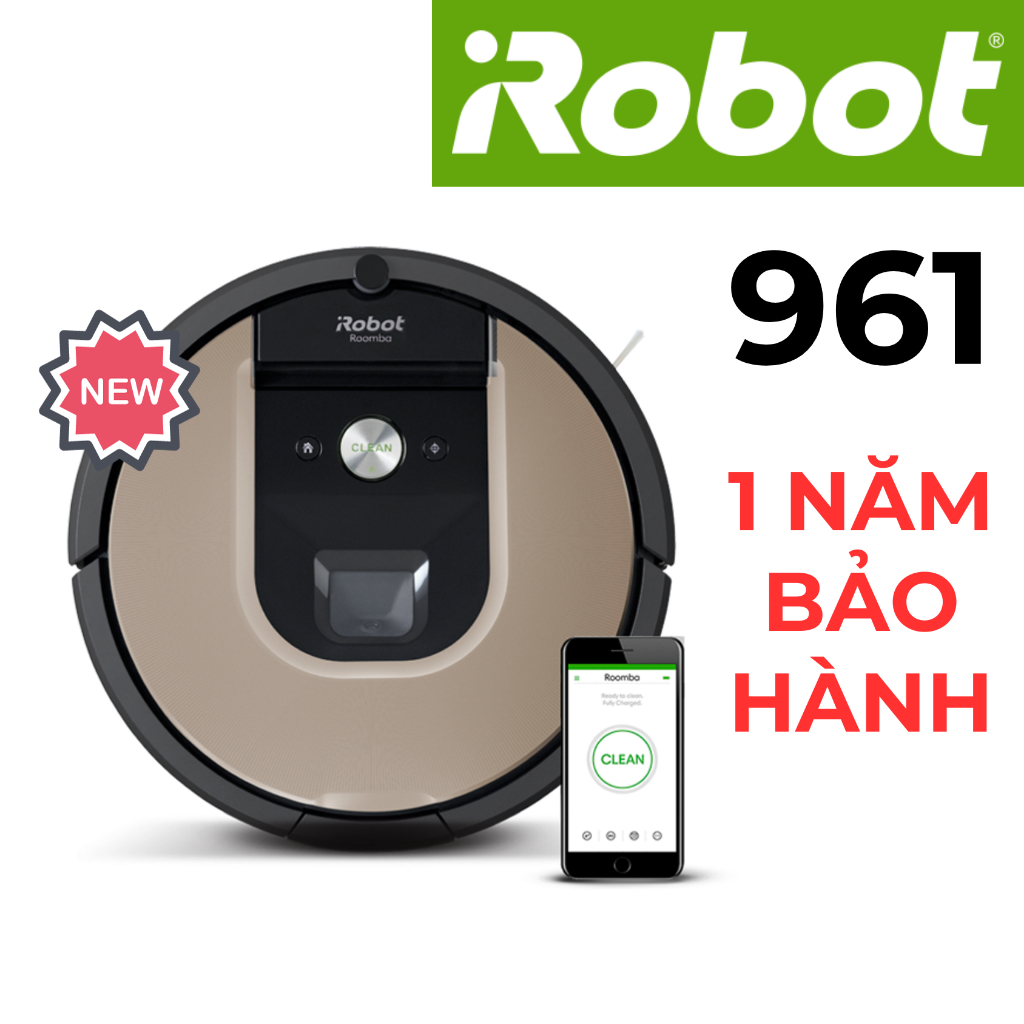 Chính hãng New 100% - Robot hút bụi tự động irobot roomba 961 bảo hành ...