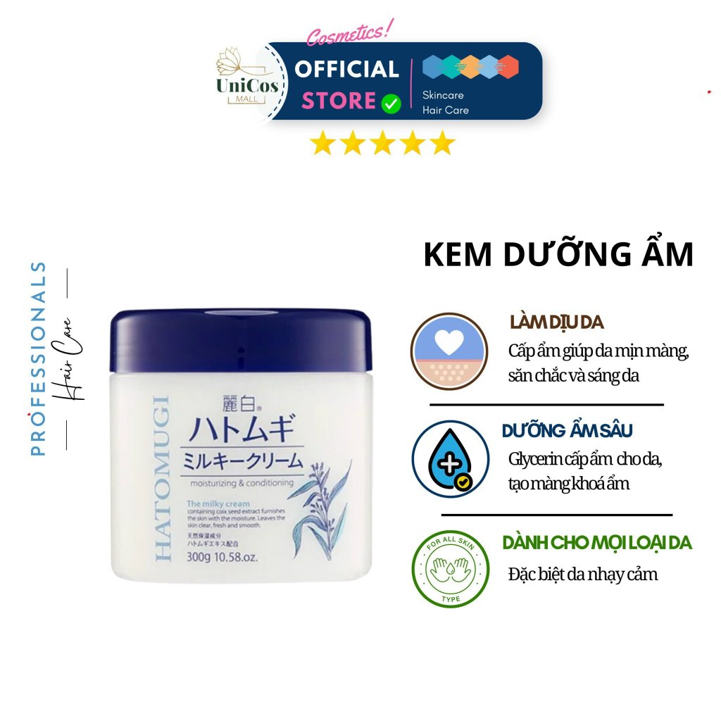 Kem Dưỡng Ẩm Hatomugi Moisturizing & Conditioning The Milky Cream - Kem ...