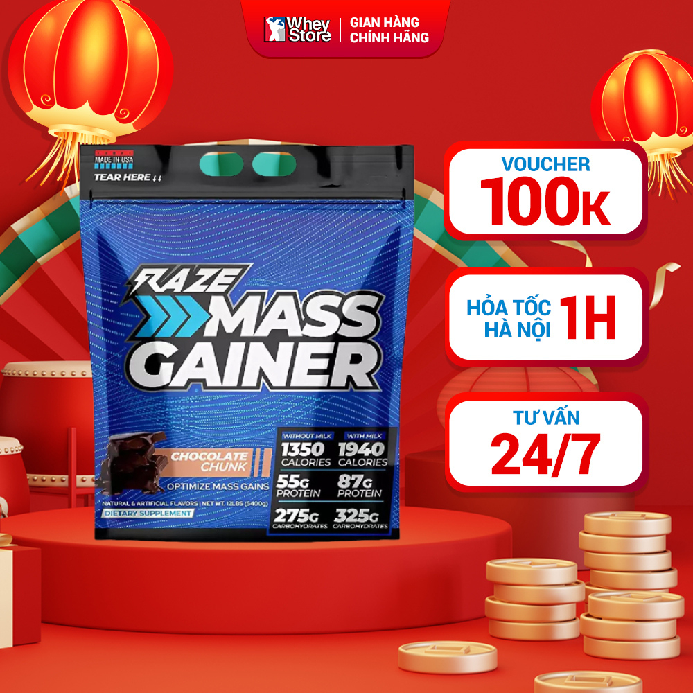 Hỗ Trợ Tăng Cân Raze Mass Gainer 12lbs Chính Hãng | Shopee Việt Nam