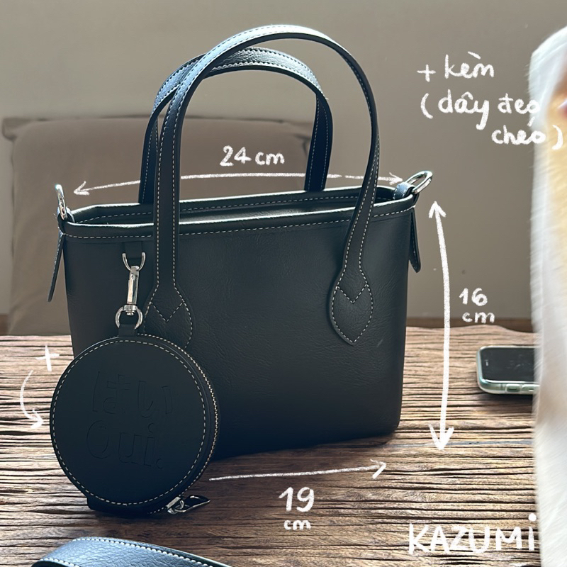 [ Tặng Kèm Túi Tròn Mini ] Kazumi かずみ Design Bag - Túi Thiết Kế Da ...