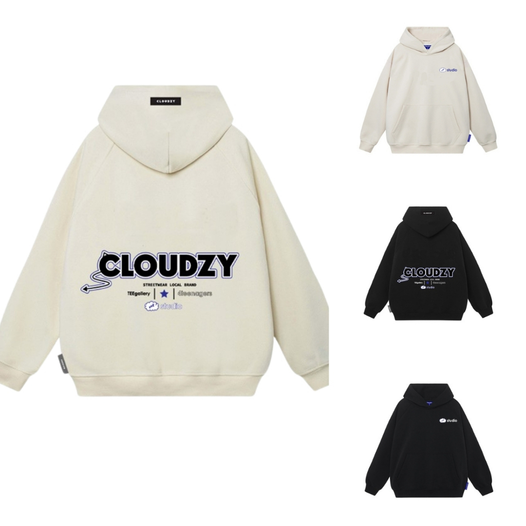 Áo Hoodie Cloudzy Sao TEEgallery phong cách basic hàng nỉ bông cực đẹp bo chun tag mac xịn xò ...