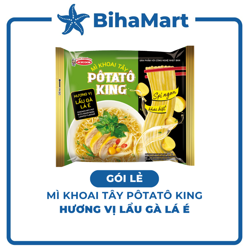 [GÓI LẺ] - ACECOOK - Pôtatô King vị Lẩu gà lá é/ Mì Potato King Lẩu gà ...