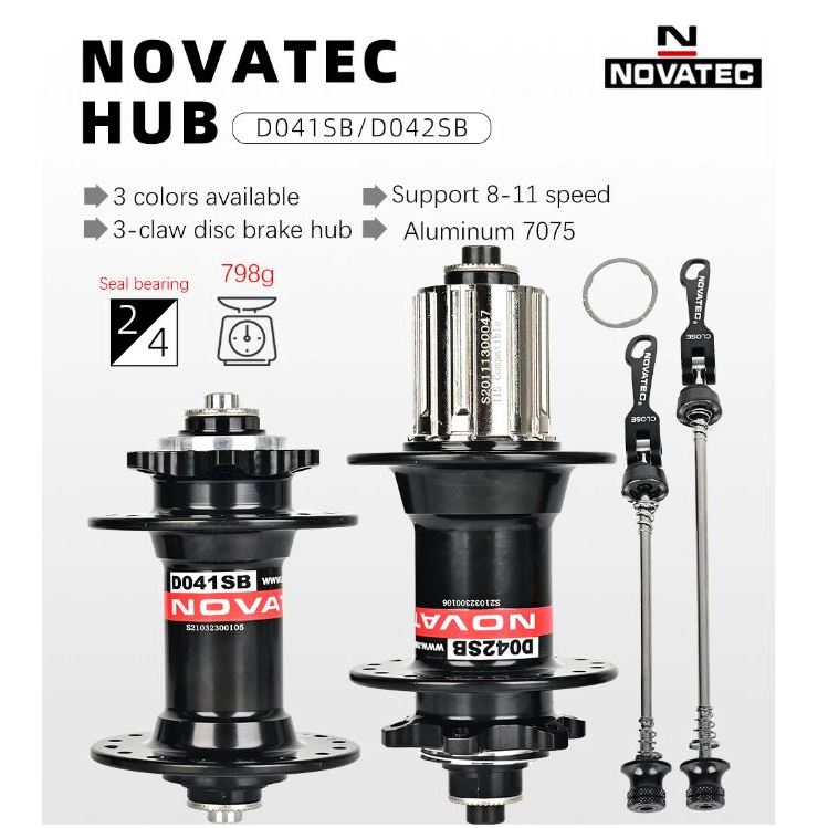 Bộ Đùm Xe Đạp Novatec D041/D042SB 9x100 - 10x135 28 / 32 / 36 Căm Cối ...