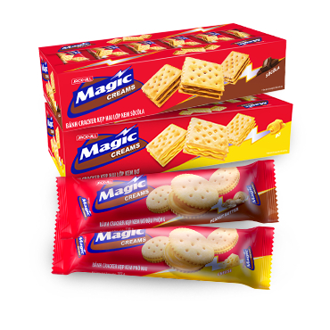 Bánh cracker kem bơ đậu phộng / phô mai Magic gói 108g | Shopee Việt Nam