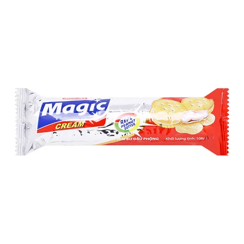 Bánh cracker kem bơ đậu phộng / phô mai Magic gói 108g | Shopee Việt Nam