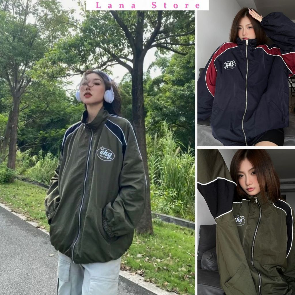 Áo Khoác Dù Dumble Logo thêu trơn Vải Gió 2 Lớp Unisex Form Rộng Nam Nữ ...