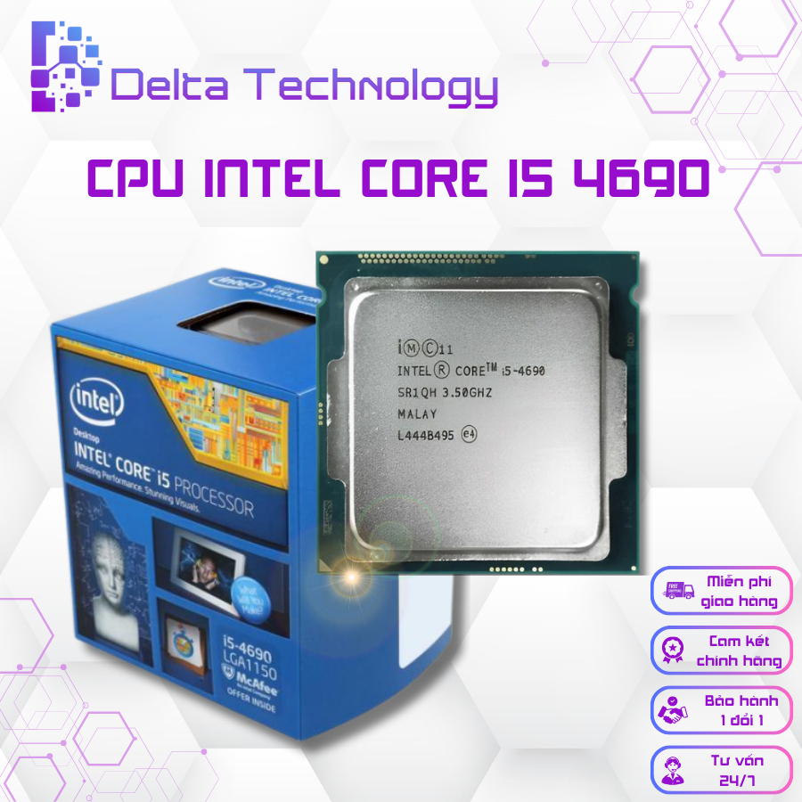 CPU Intel Core i5-4690 - Tốc độ Upto 3.9Ghz, 4 nhân 4 luồng, 6MB Cache ...