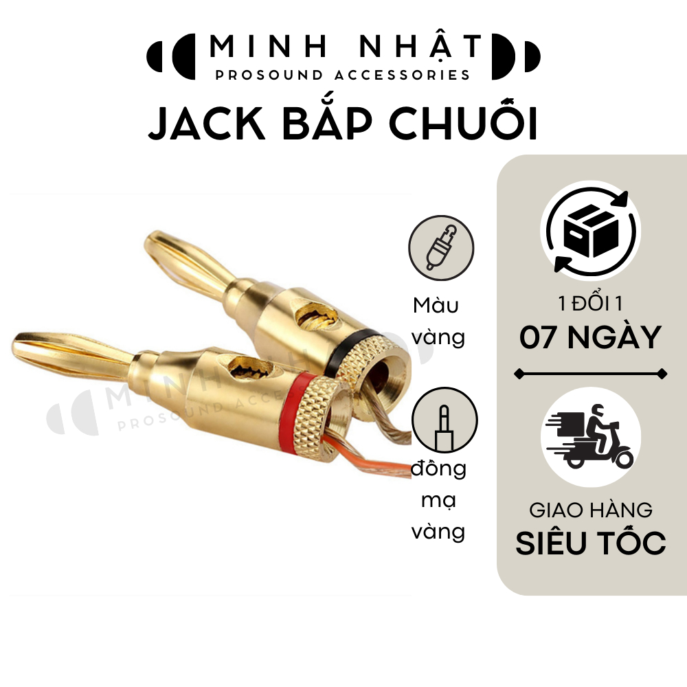 Jack Bắp Chuối Mạ Vàng, jack kết nối loa, trạm loa 4mm | Shopee Việt Nam