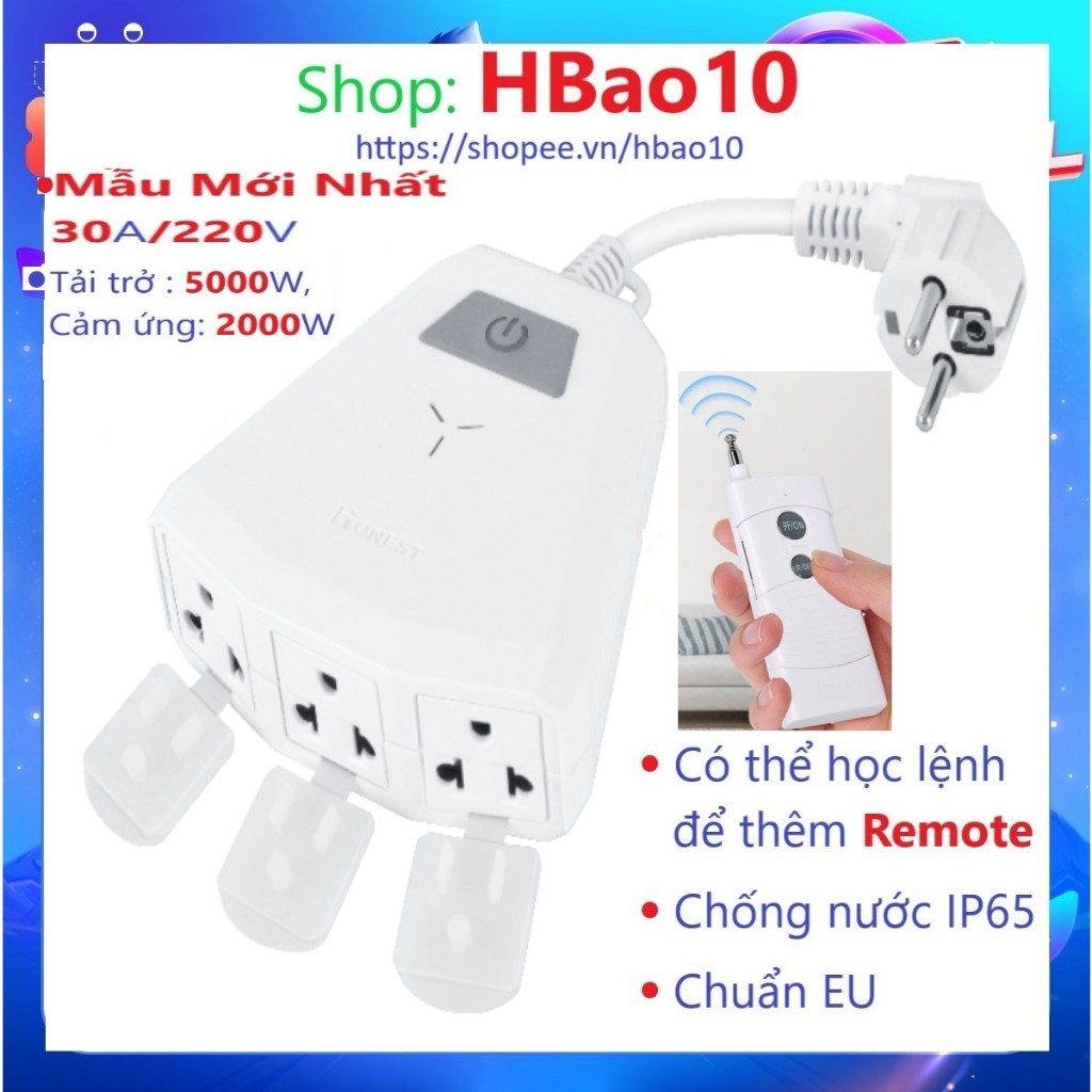 [HCM] Ổ cắm điều khiển từ xa 1000m Honest HT-9501CZD 2303Y công suất ...