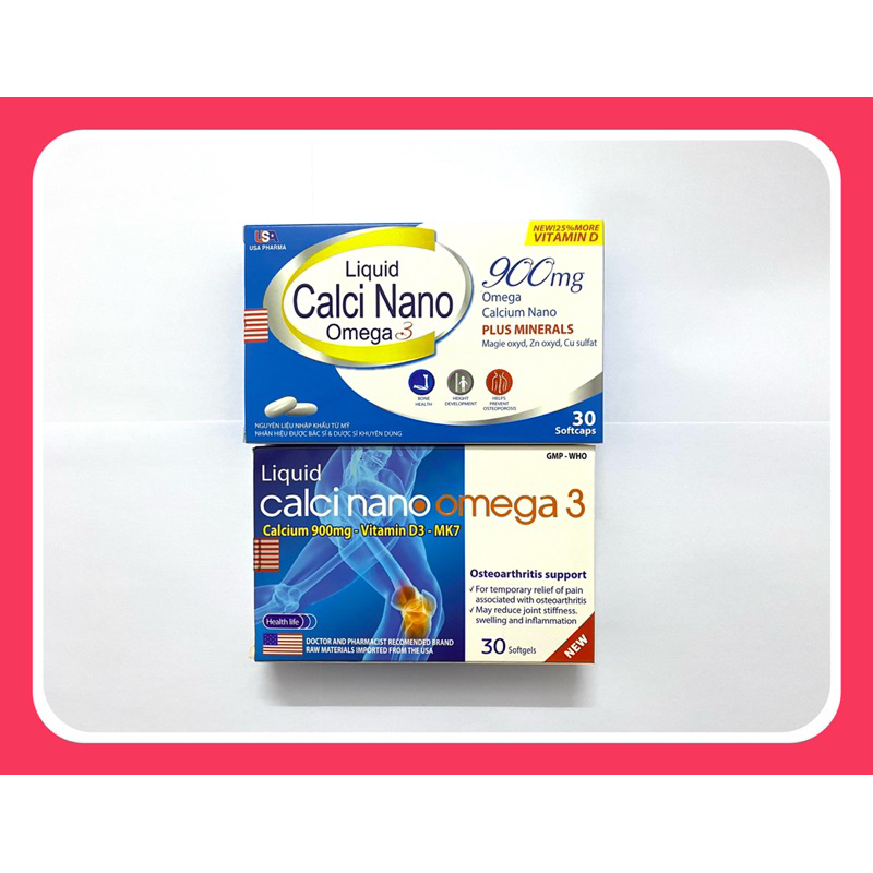 Viên uống Liquid Calci nano omega 3 phòng ngừa loãng xương, phát triền ...