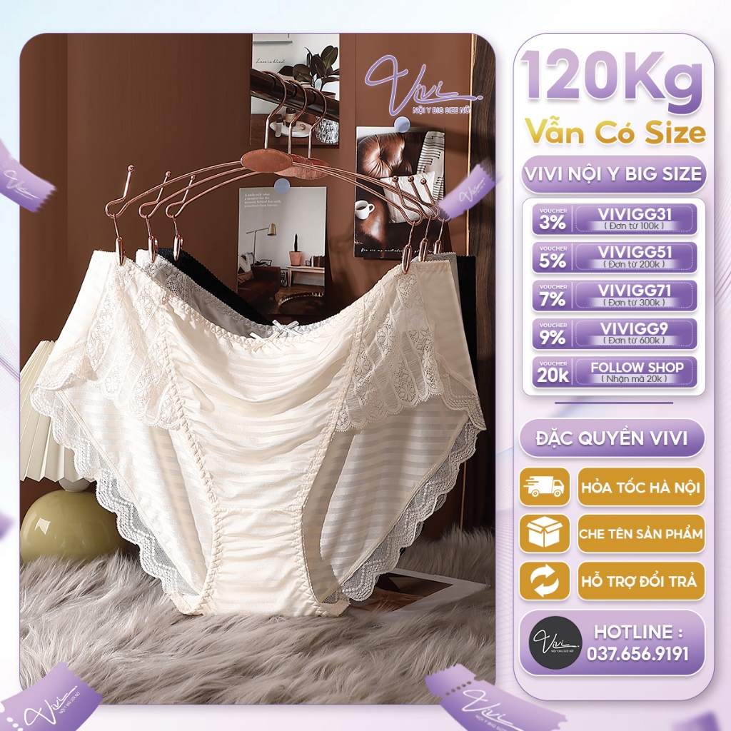 Quần lót nữ Bigsize quyến rũ - Quần lót big size dệt kim - Nội y tới 125KG - Mã N45 | Shopee ...