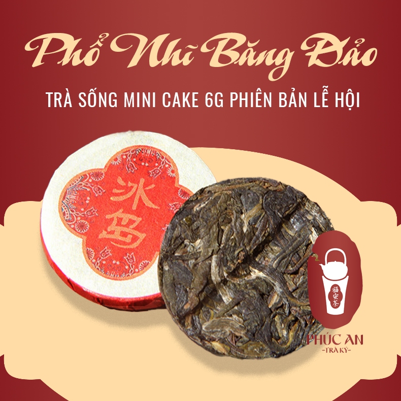 Sinh Trà Phổ Nhĩ Băng Đảo Mini Cake, Tiện Lợi Tinh Xảo, xinh đẹp mùa Lễ Hội- bánh 6g mạnh mẽ ...