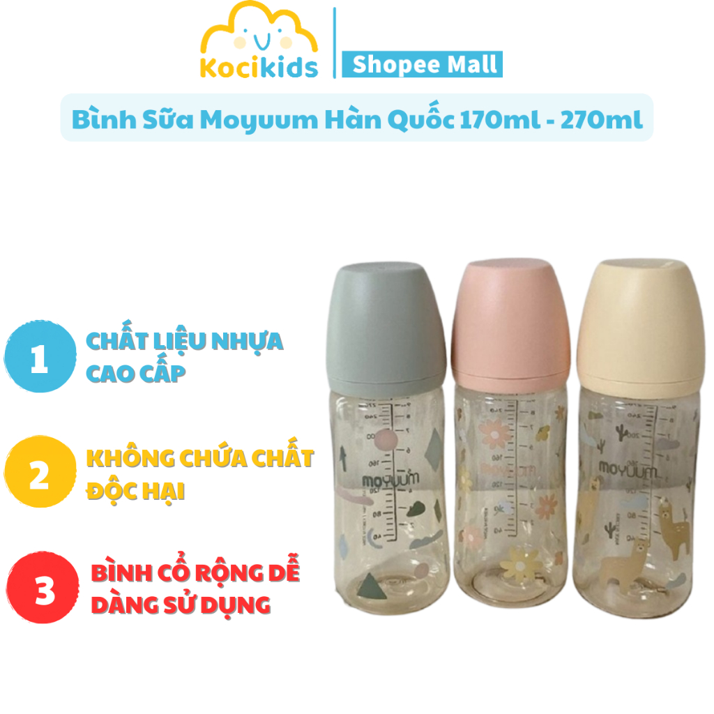 Bình sữa Moyuum Hàn Quốc 170ml 270ml | Shopee Việt Nam