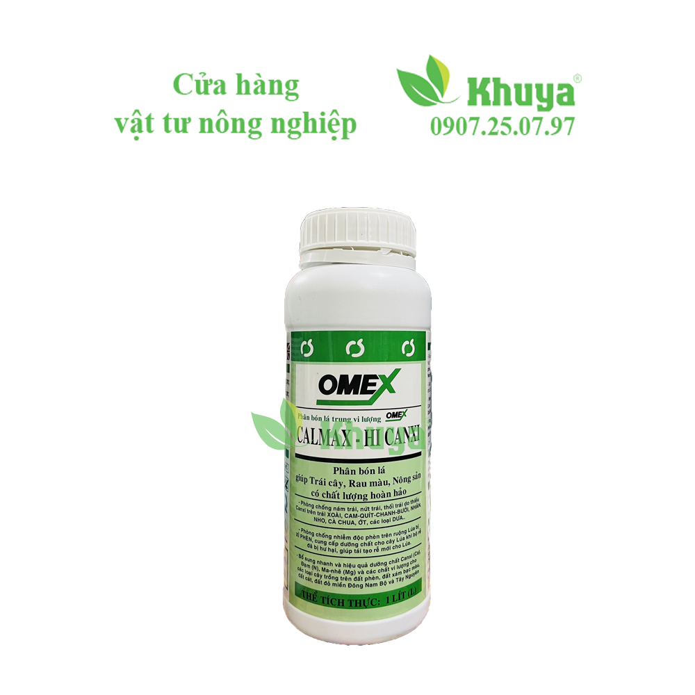 Phân bón lá Omex Calmax Hi Canxi 1 lít chống Nứt trái Thối trái Nám ...