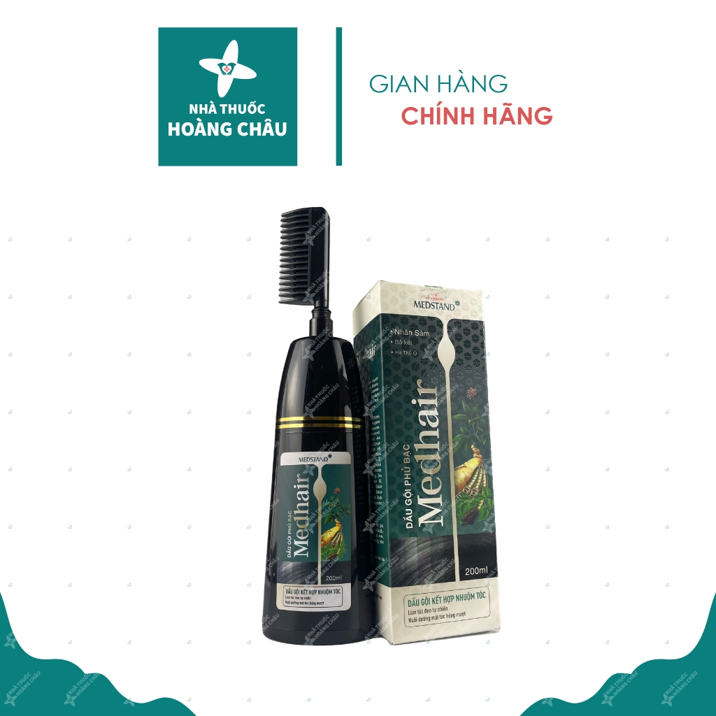 Dầu gội phủ bạc kết hợp nhuộm tóc lên màu đen tự nhiên, bóng, mềm mượt ...