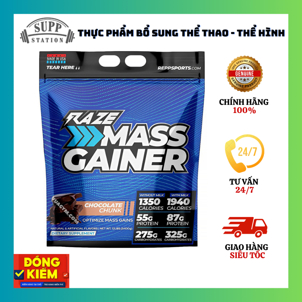 [CHÍNH HÃNG] Sữa tăng cân RAZE MASS GAINER - 12lbs - HỖ TRỢ TĂNG CÂN ...