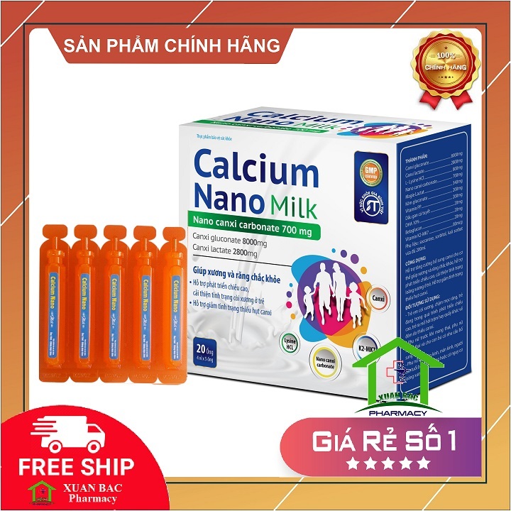 canxi nước cho bé Calcium Nano Milk canxi hữu cơ cho trẻ tăng chiều cao bổ sung canxi nano d3k2 ...