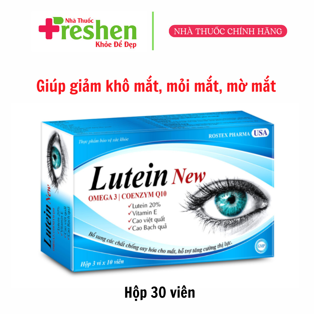 Viên uống bổ mắt LUTEIN NEW tăng cường thị lực – Hộp 30 viên | Shopee ...