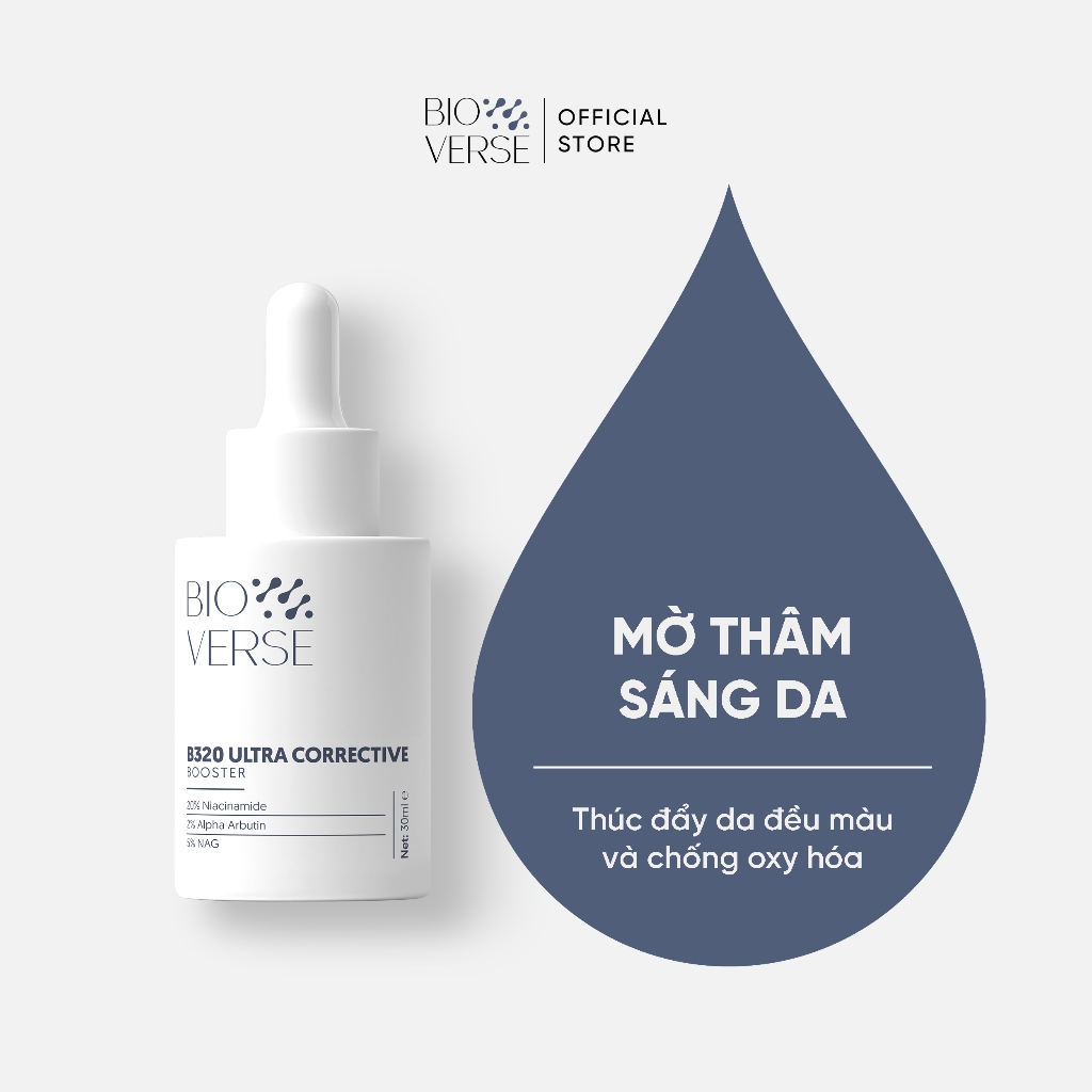 Tinh Chất Niacinamide 20% Sáng Da Mờ Thâm Bioverse B320 Ultra Corrective Booster 30ml | Shopee ...