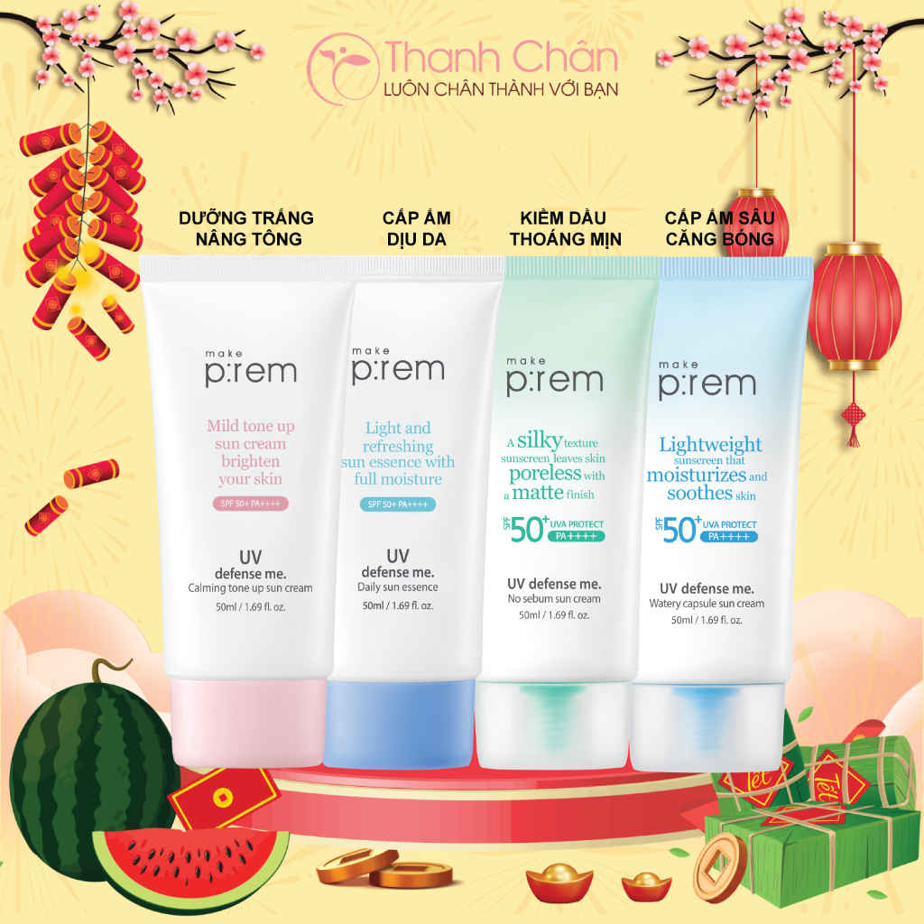 Kem Chống Nắng Make P:rem UV defense me Make Prem 50ml/150ml | Shopee ...
