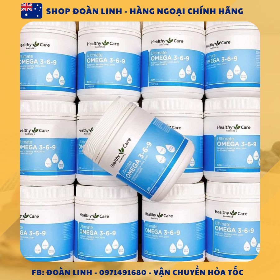 Viên uống Healthy Care Ultimate Omega 3-6-9 200, Hàng Chuẩ Úc,Viên uống ...