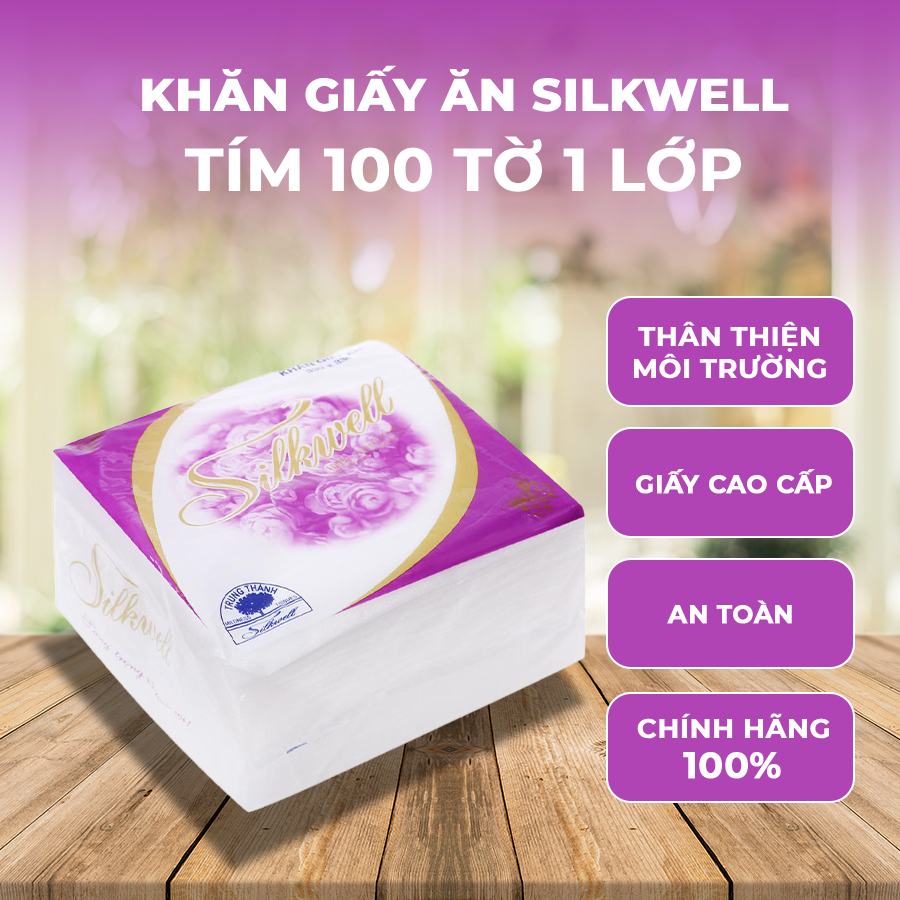 Khăn giấy Silkwell vuông CHÍNH HÃNG cao cấp không bụi, không mùi, giấy ...