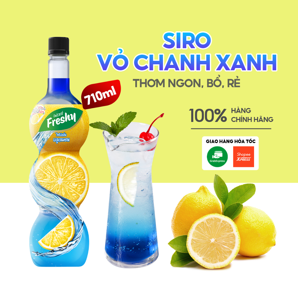 Siro Vỏ Chanh Xanh Freshy Blue Curacao Syrup Nguyên Liệu Pha Chế Trà ...