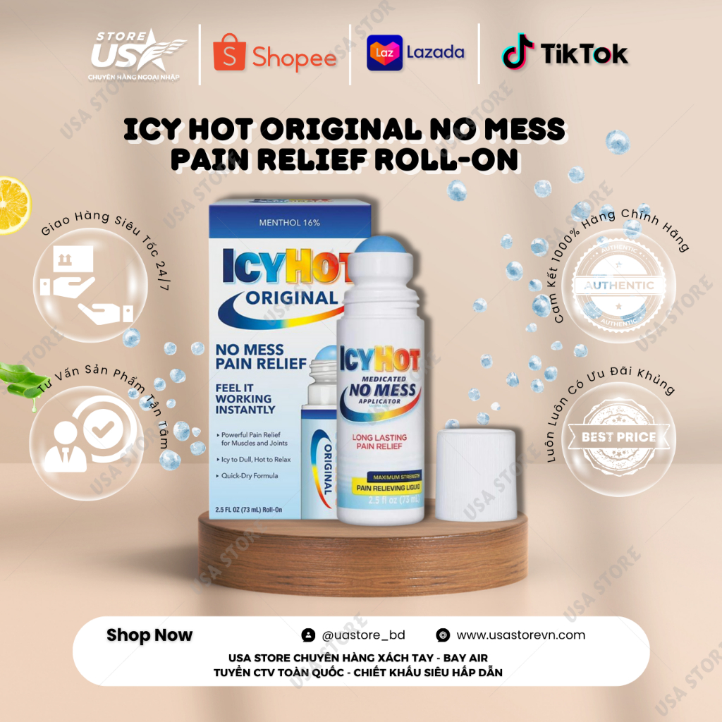 Dầu Icy Hot Original , Icy Hot Balm Pain Relieving 92g (Cái) | Shopee ...