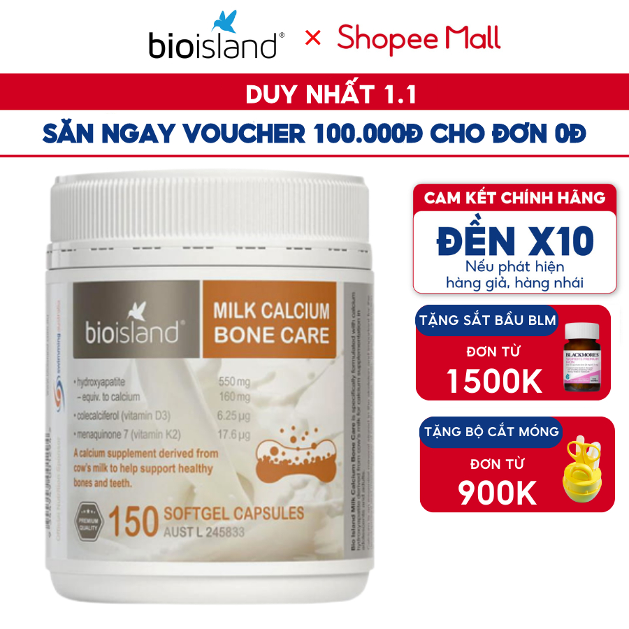 Canxi cho bà bầu Bio Island bổ sung canxi giúp thúc đẩy quá trình phát ...