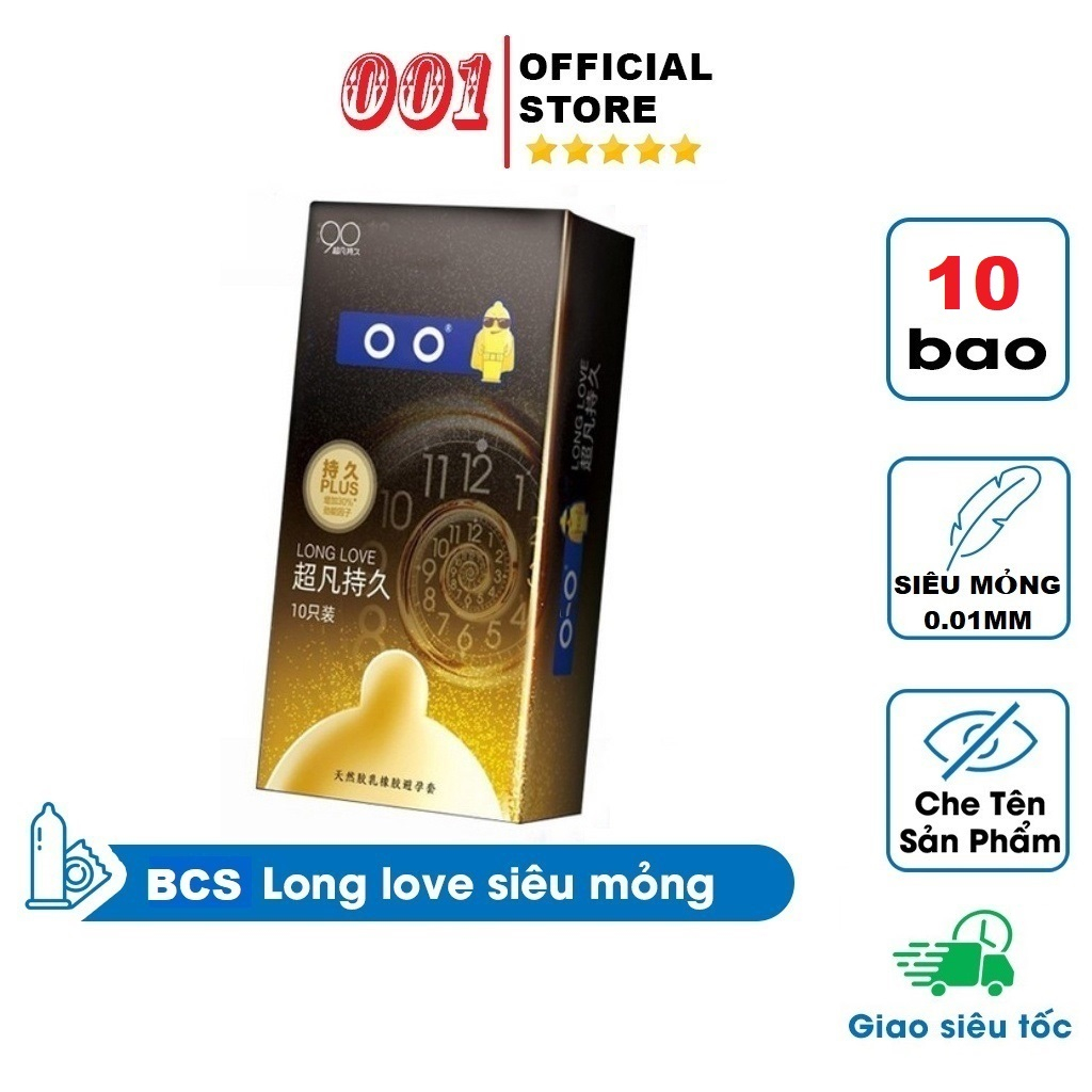 Bao Cao Su Long love siêu mỏng, bcs 001, kéo dài thời gian quan hệ ...