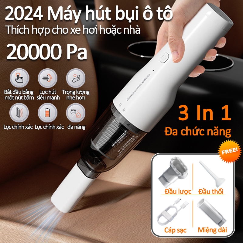 BJPKPK Máy hút bụi cầm tay mini không dây hút siêu mạnh 2024 20000PA | Shopee Việt Nam