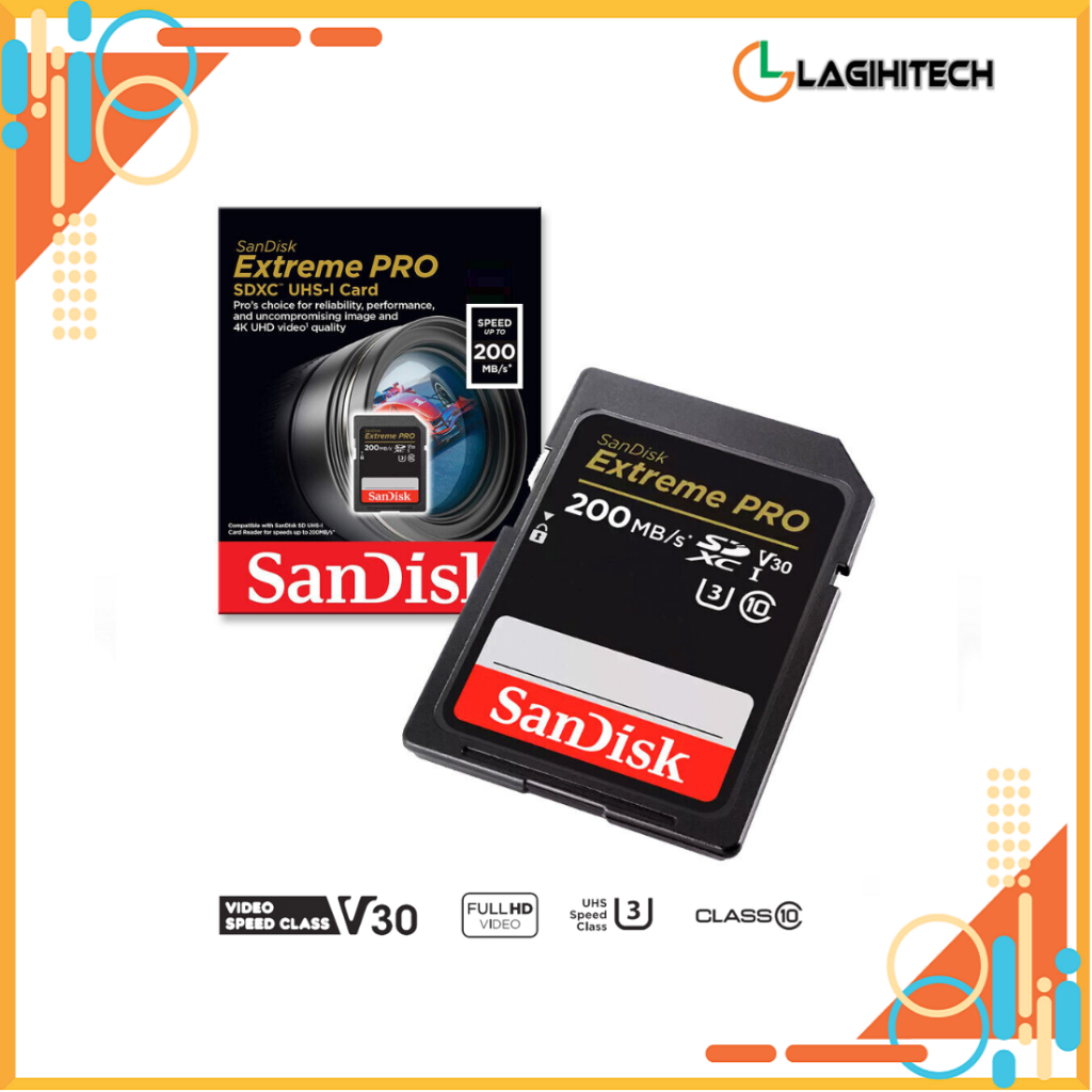 Thẻ nhớ SDXC SanDisk Extreme PRO 512GB / 1TB UHS-I U3 4K V30 200MB/s - BẢO HÀNH 5 NĂM | Shopee ...