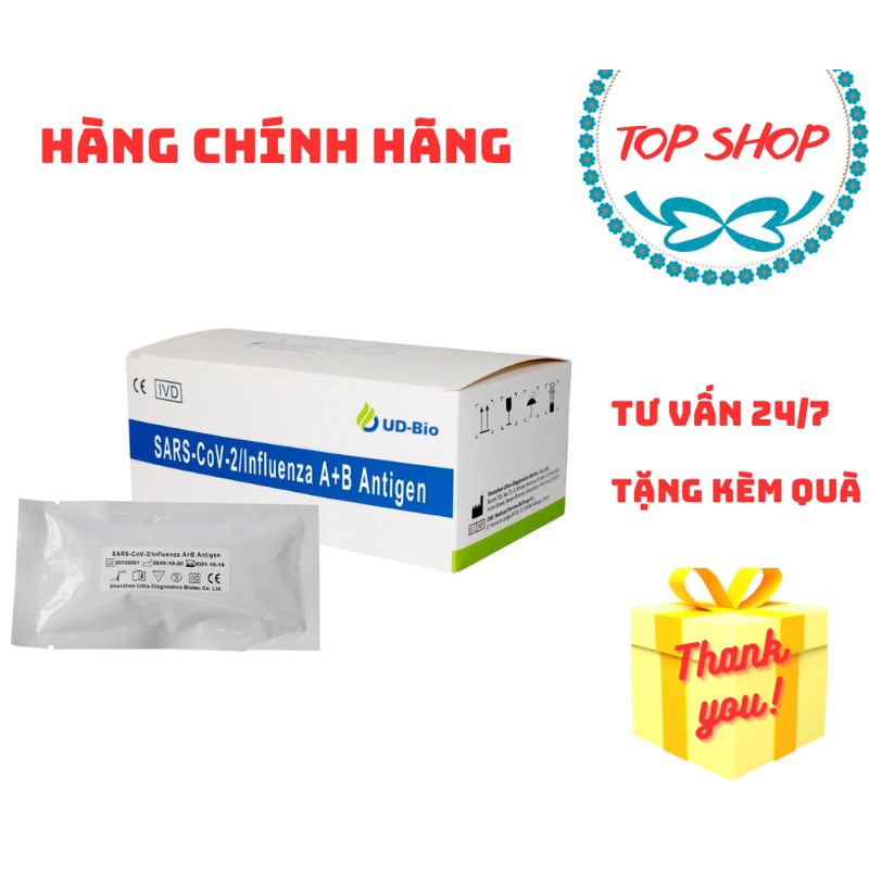 Test nhanh cúm 2 in1 (1 bộ) Genesign- test nhanh cúm AB côvit- kit xét ...