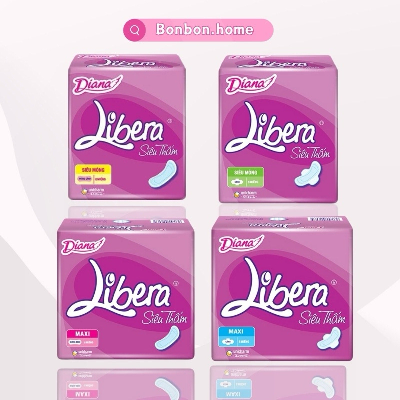 [BVS] Băng vệ sinh Libera Siêu thấm Siêu mòng Cánh/ Không cánh | Shopee ...