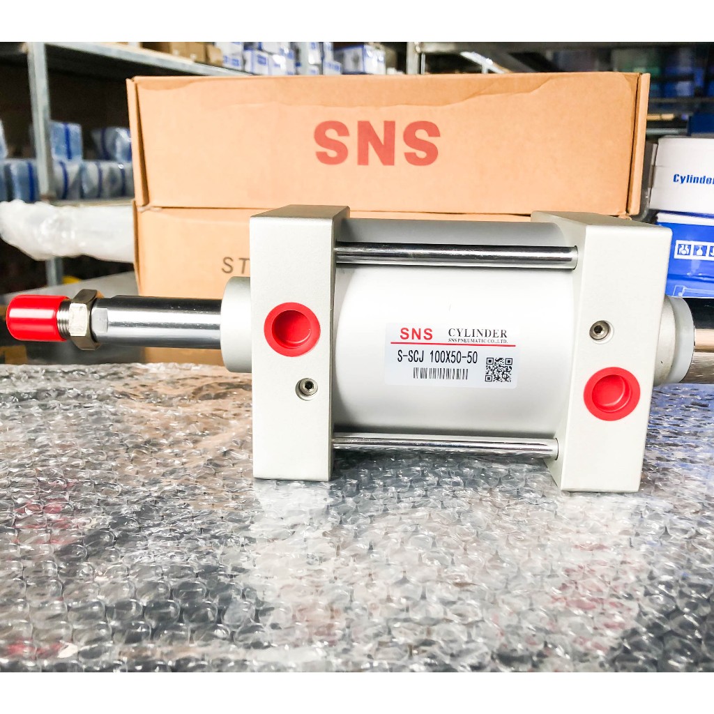 Xi lanh khí nén SNS SCJ100 - Xi lanh hai đầu chỉnh SCJ 100 SNS ( chính ...