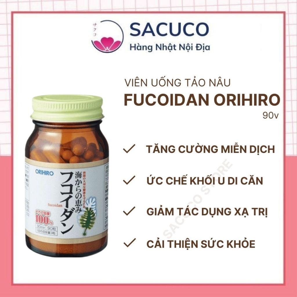 Tảo Nâu Fucoidan Orihiro 90 Viên Nhật Bản Mẫu Mới | Shopee Việt Nam
