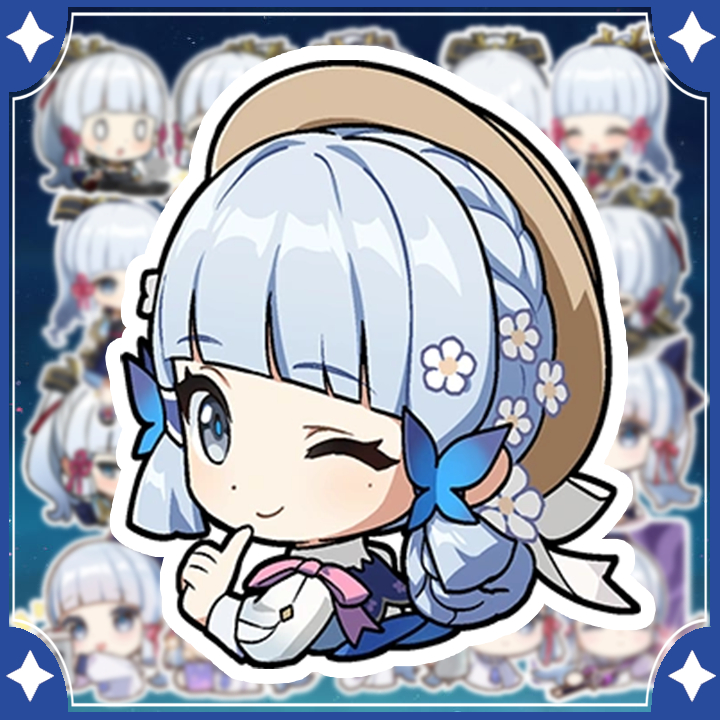 [Genshin Impact] Sticker Ayaka Kamisato - Hình dán chibi ayaka ( set 21 ...
