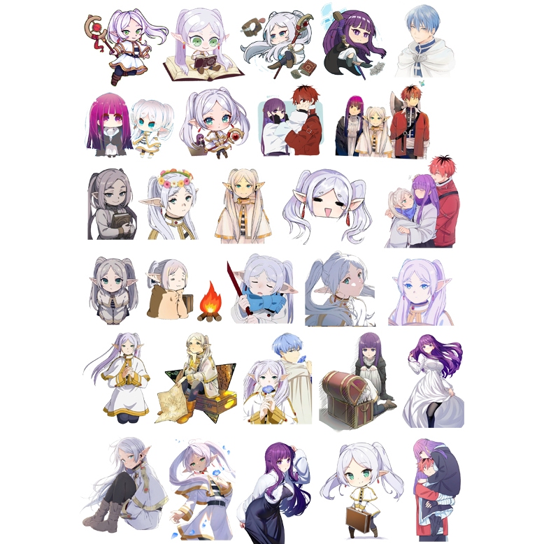 Sticker sousou no frieren Frieren Mimic Fern Himmel Macht of El Dorado ...