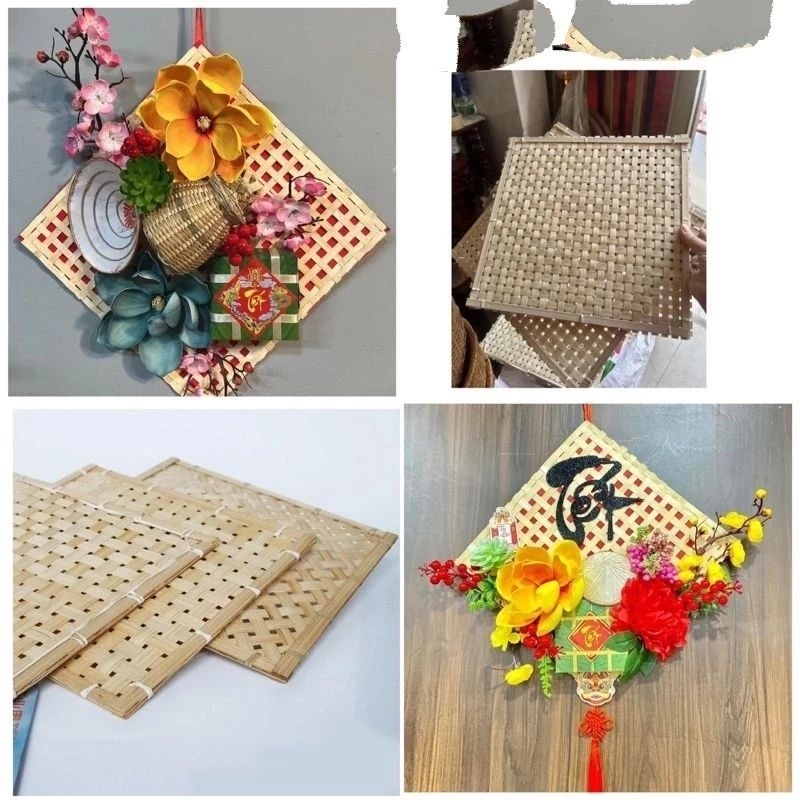 tấm phên tre đan ,mành vuông( size 30x30) trang trí decor | Shopee Việt Nam