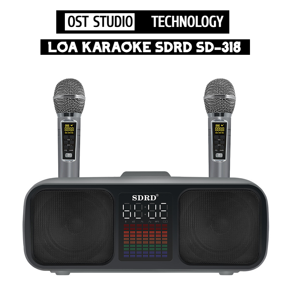 Loa Karaoke Bluetooth SD318 Âm Thanh Sống Động Phiên Bản Cao Cấp. Loa SD-318 Tặng Kèm 2 Micro ...