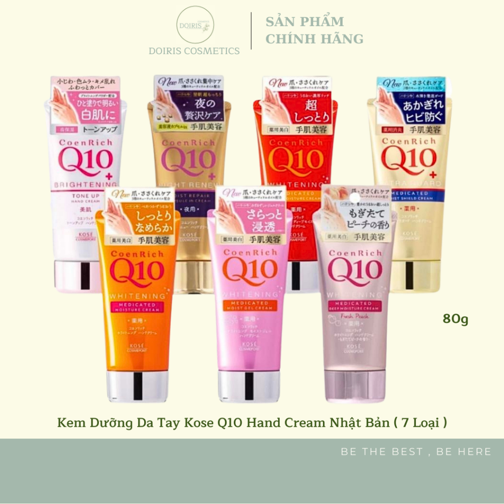 Kem Dưỡng Da Tay Kose Q10 Hand Cream Nhật Bản ( 7 Loại ) 80g | Shopee ...