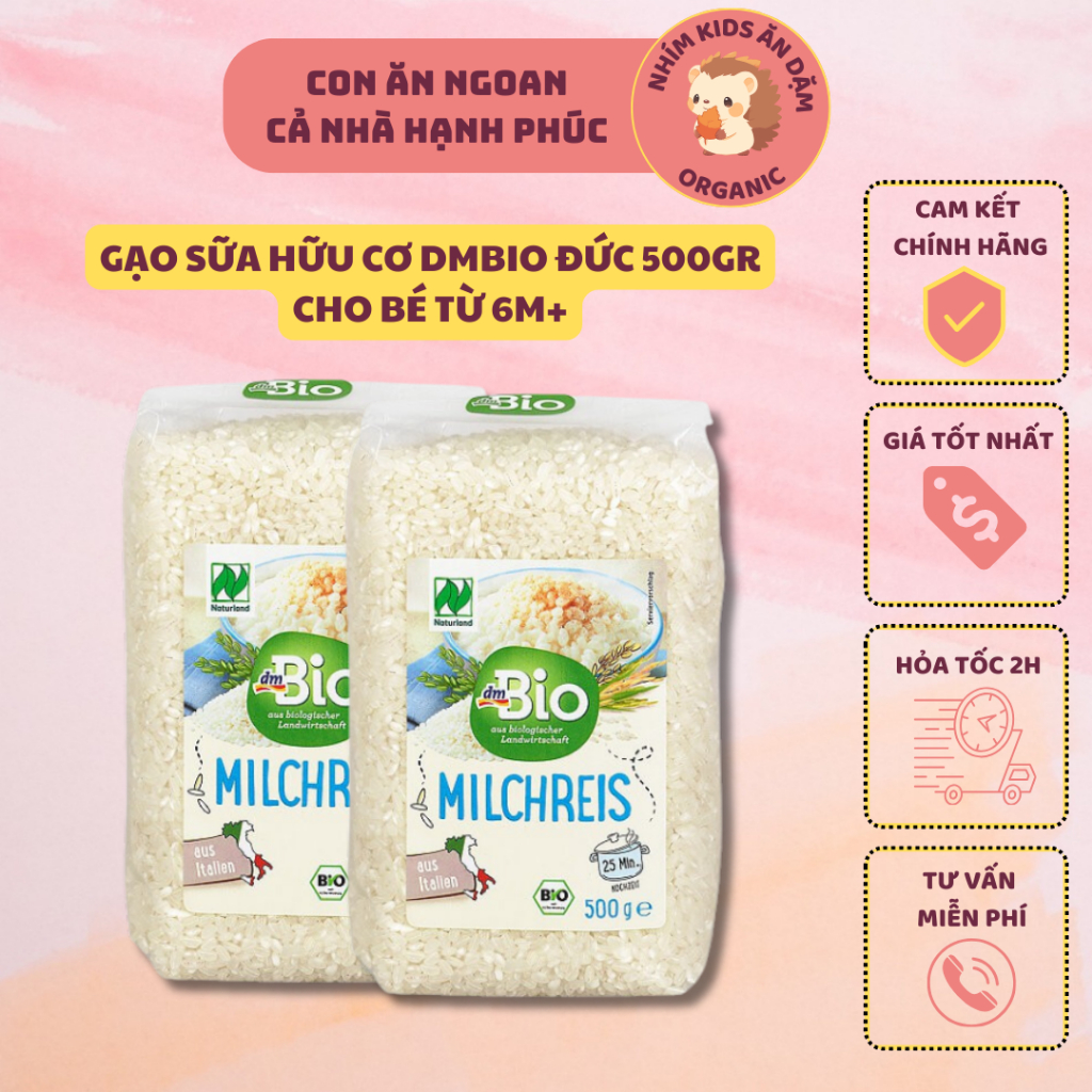 [Date T12/2025] Gạo Sữa Hữu Cơ DM Bio 500g | Shopee Việt Nam