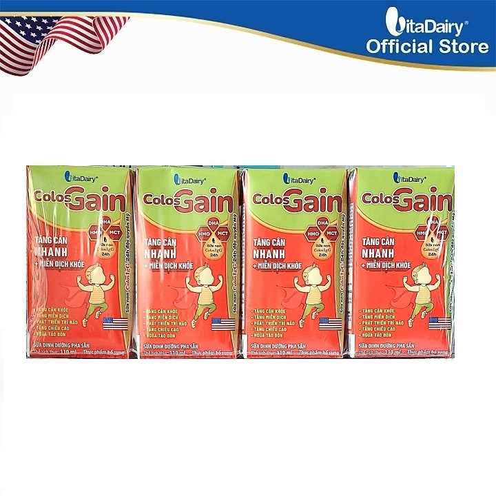 Lẻ 1 lốc Sữa Colosgain Colos Gain Pha Sẵn 110ml | Shopee Việt Nam