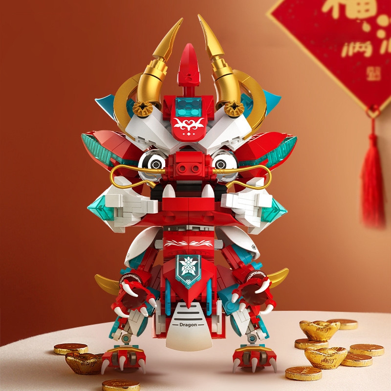 [Tặng lì xì] ĐỒ CHƠI LẮP RÁP MÔ HÌNH LEGO TRƯNG BÀY RỒNG LỬA GIÁP THÌN ...